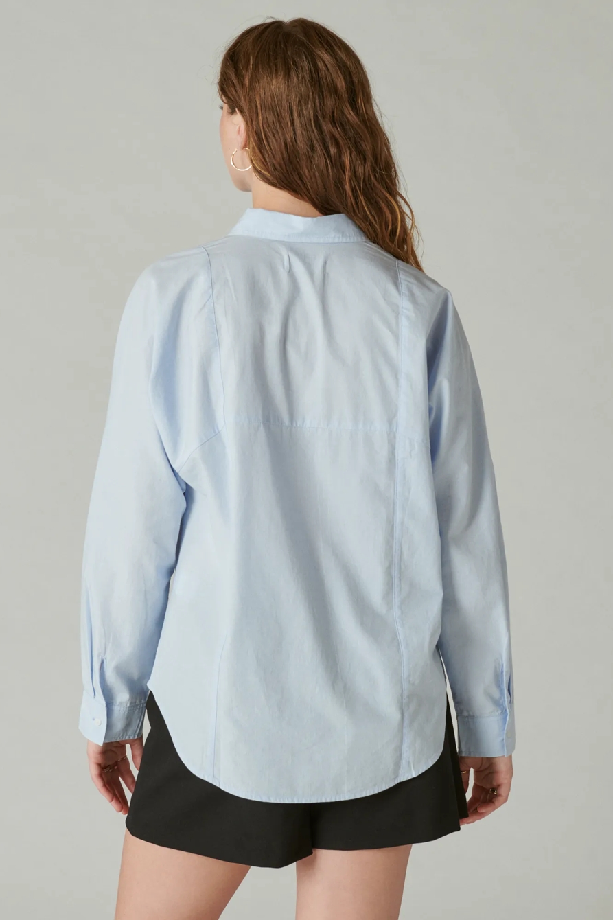 SOLID OVERSIZED SEAMED SHIRT | Lucky Brand