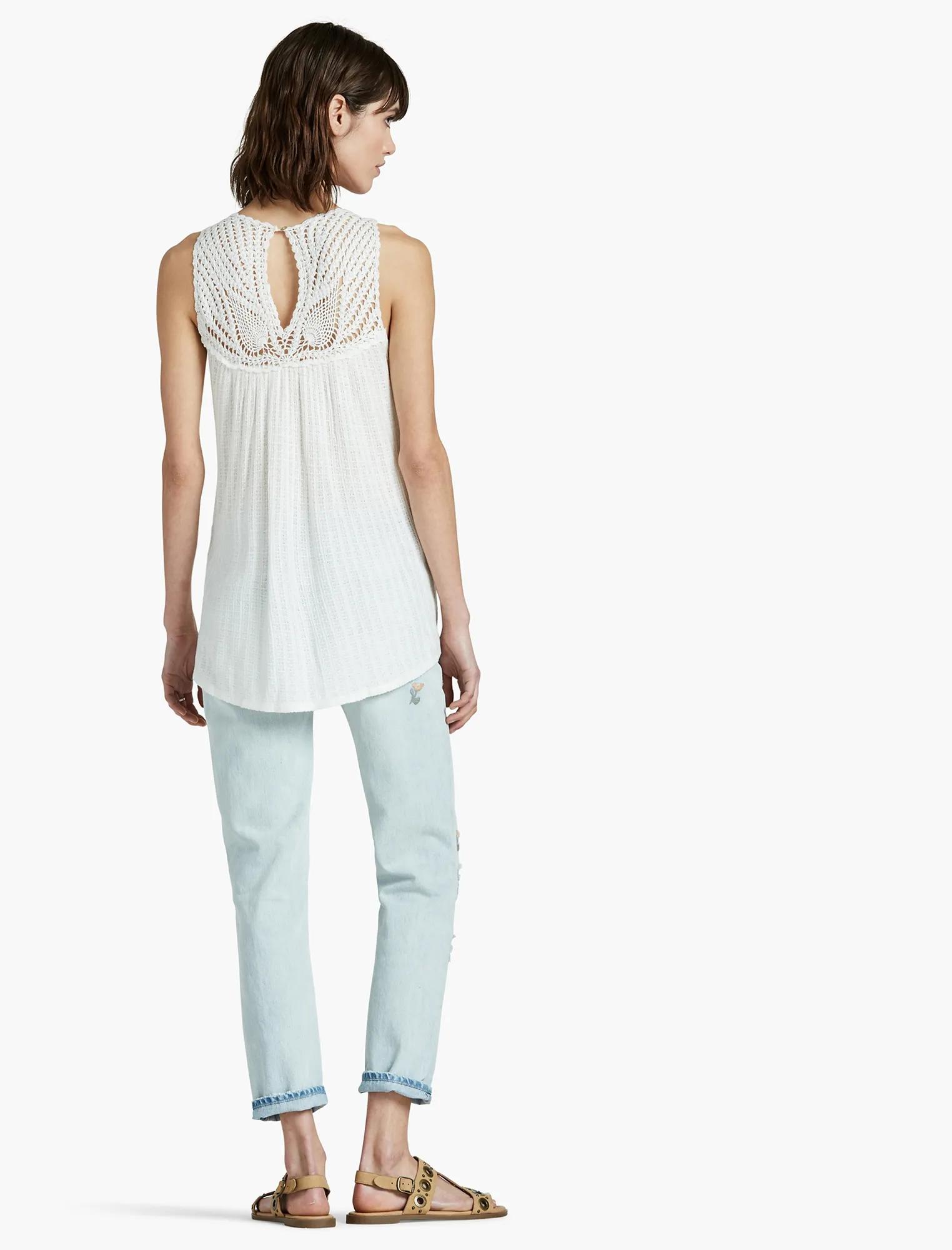 CROCHET YOKE TANK | Lucky Brand