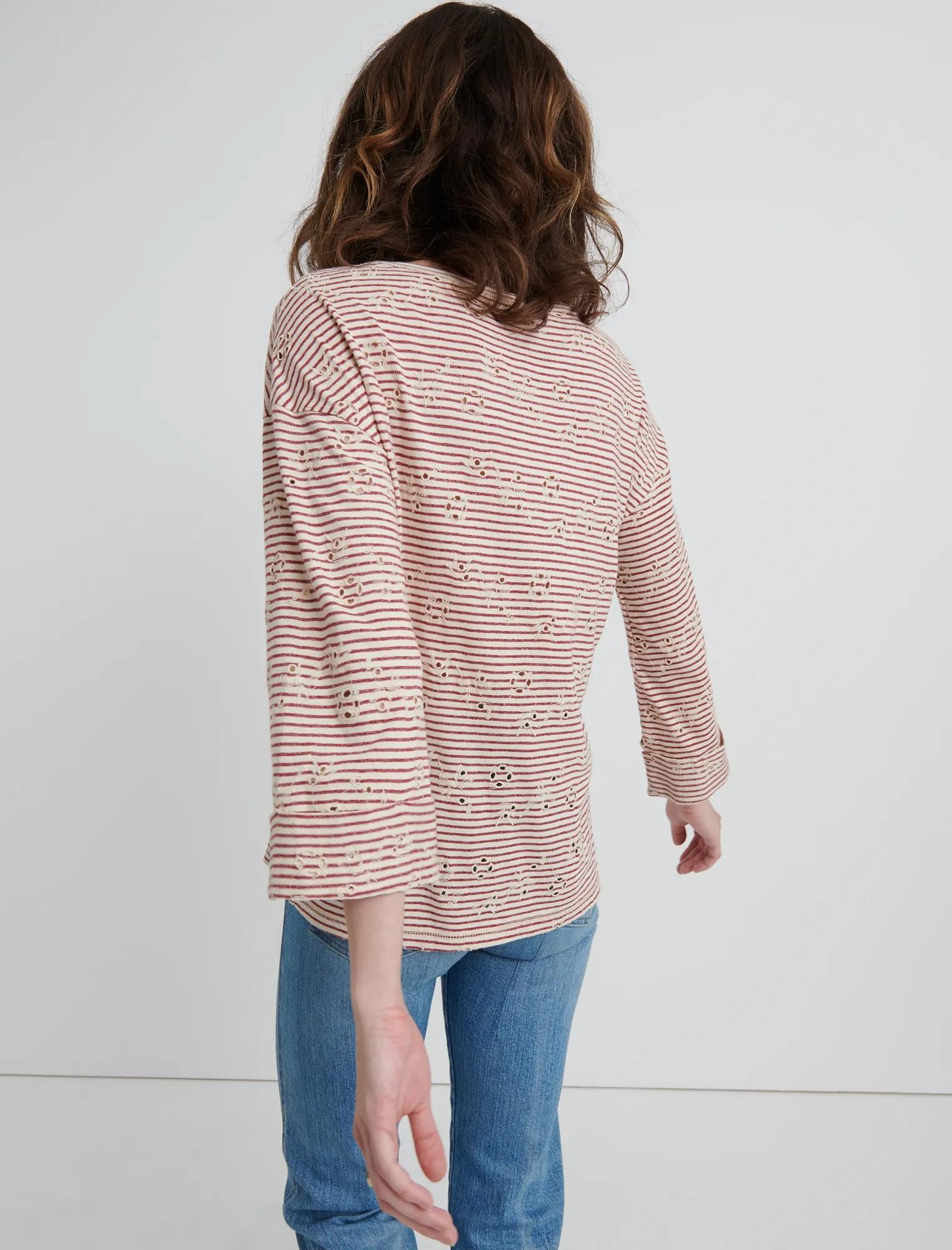 EYELET STRIPE TEE | Lucky Brand