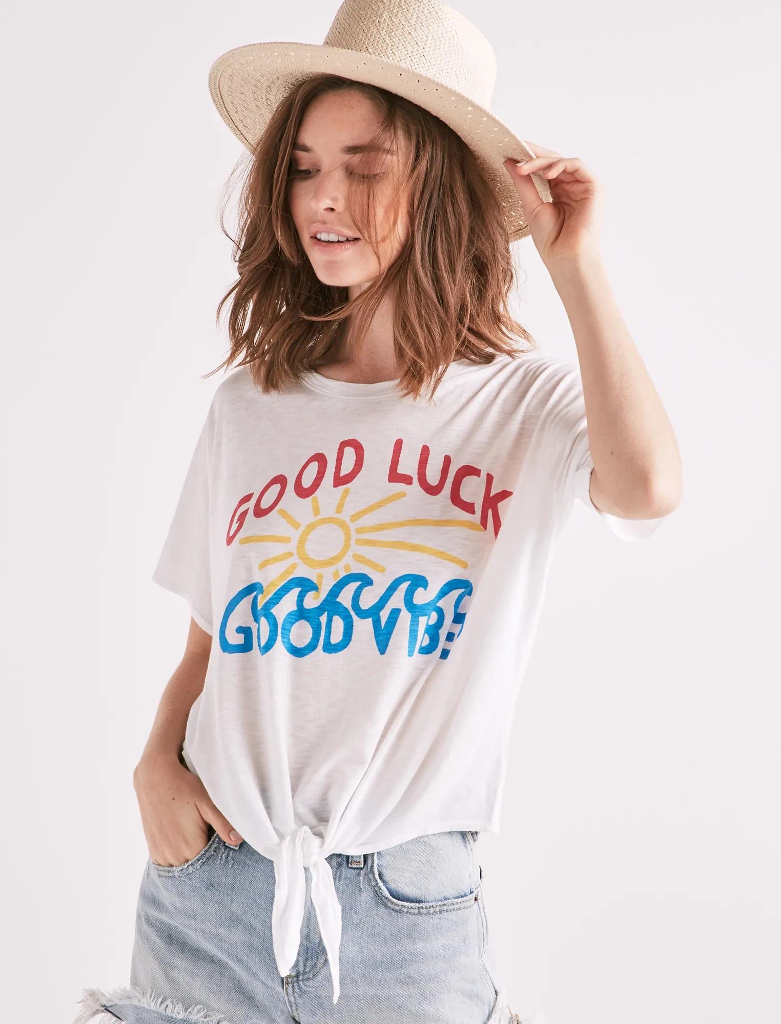 GOOD LUCK GOOD VIBES TEE | Lucky Brand