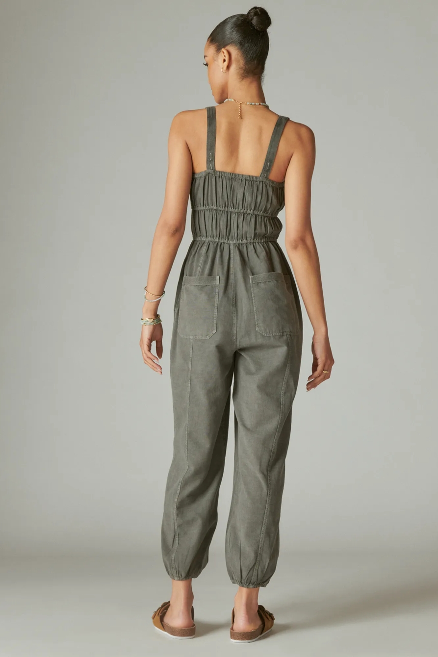 TIE FRONT UTILITY JUMPSUIT | Lucky Brand