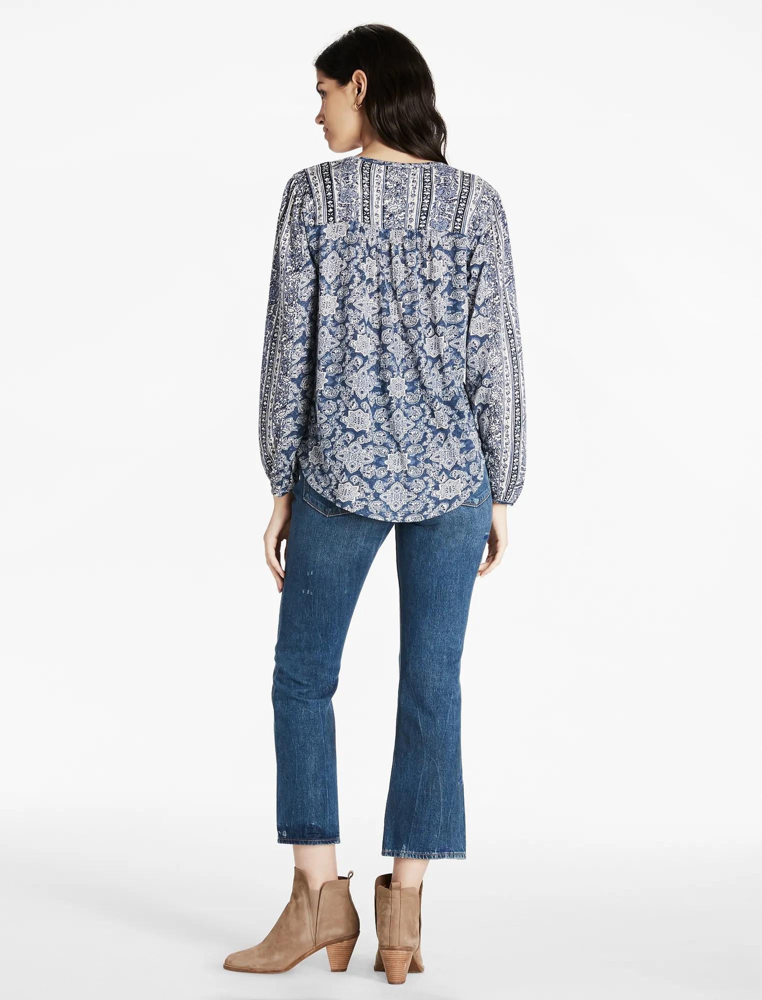 VINTAGE MIXED PRINT TOP | Lucky Brand